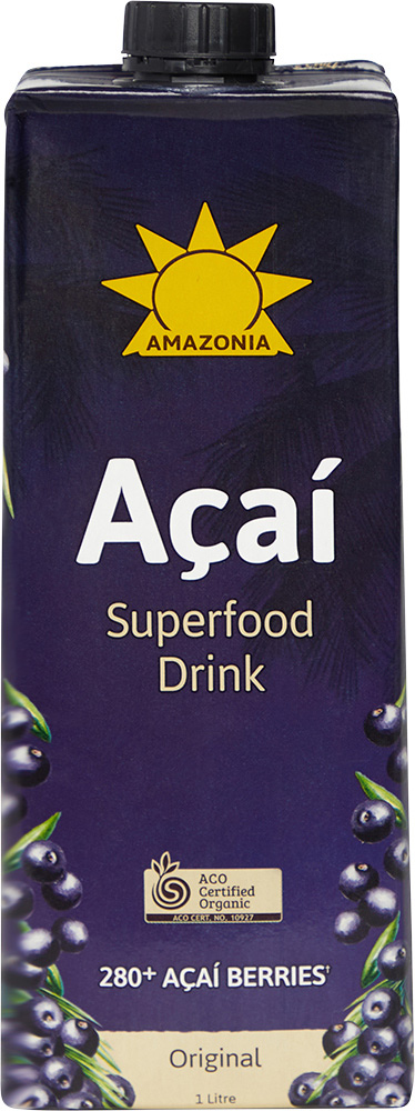 AMAZONIA Acai Superfood Drink Original - 12x1L | Health Tree Australia